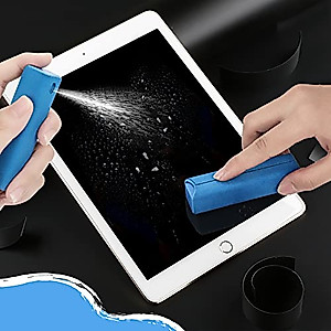 Hoopliee Screen Cleaner,3 in 1 Fingerprint-Proof Screen Cleaner Spray Wipe Remove Smudges Monitor Phone Cleaner for All Electronics, TV Computer Laptop MacBook ipad Screens(10ml+15ml, Gray+Purple)
