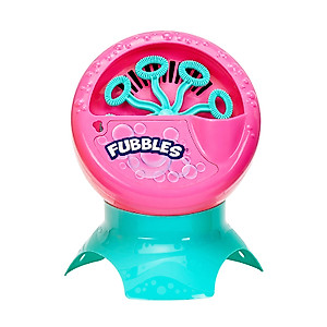 Little Kids Fubbles Bubble Blastin’ Bigger Bubbles Kids Automatic Party Machine and Includes 4oz of Bubble Solution Toy, Pink