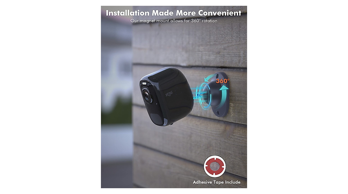 Dzees 4MP Wireless Outdoor Camera with Battery & AI Motion Detection