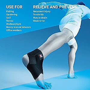 LP SUPPORT - ADJUSTABLE ANKLE SUPPORT For Tendonitis, Sprains, Strains and Injury (Large) - 768KM