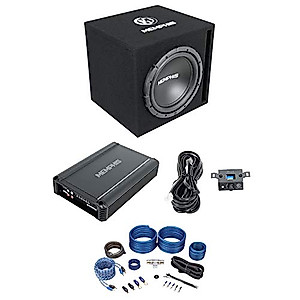 Memphis Audio SRXE112VP 12" 500w SRX Car Subwoofer+Enclosure+Amplifier+Amp Kit