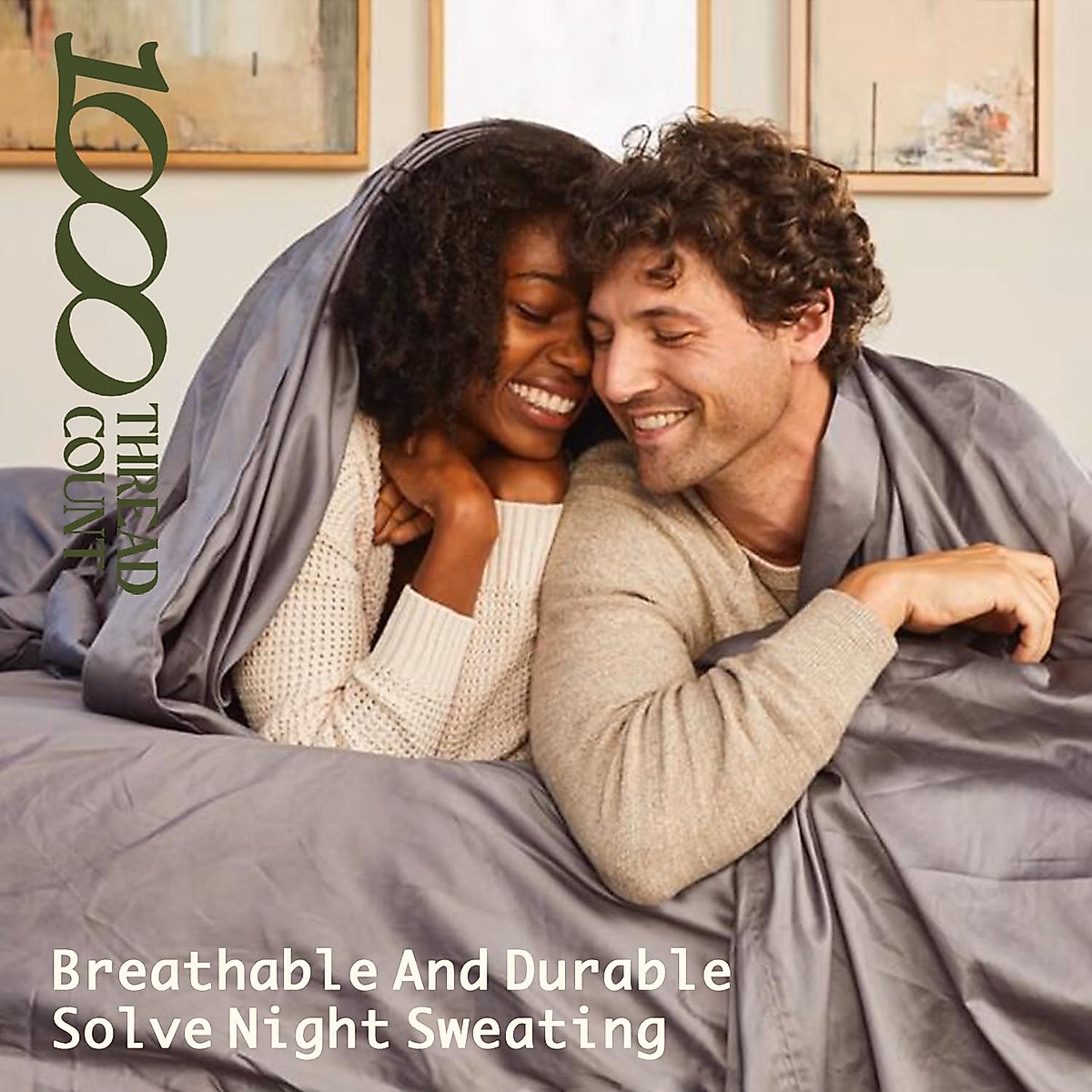 100% Egyptian Cotton Sheets King Size,1000 Thread Count Luxury Heavy Bed Sheets Set,Very Smooth Soft with 17" Deep Pocket Sheets 4 Pc Sets (King, Ocean Blue)