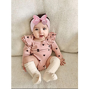 CÉLLOT 20 Colors Baby Girl Headbands with 4.5 Inches Hair Bows Nylon Turban Head Wraps Headbands for Newborn Infants and Toddlers