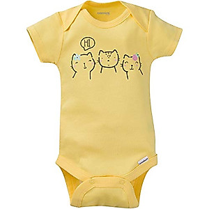 Onesies Brand Baby Girl's 8-Pack Short Sleeve Mix & Match Bodysuits, Cuddly Cats & Flowers, 3-6 Months