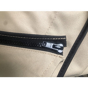 Replacement Bimini Top Canvas with Boot, Beige, 9' Long x 8.5' Wide, 16oz, by Cypress Rowe Outfitters, 4 Bow, fits 97-103" Wide