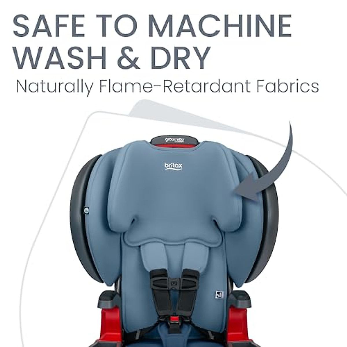 Britax Grow with You ClickTight Plus Harness-2-Booster Car Seat, 2-in-1 High Back Booster, SafeWash Cover, Blue Ombre