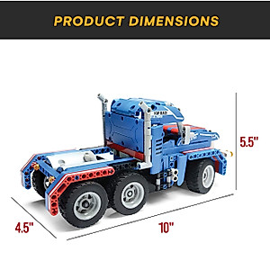 Top Race STEM Projects for Kids - Toys for Boys - Construction Toys for Kids - Ideal Gifts for Boys and Girls - Educational Toy Set - 2 in 1 Vehicle Building Kits - Remote Control Car Model Kits