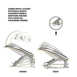 Evolur Tory 2-in-1 Rocker & Chair in Gray, Normal, Mentioned in The Attached Sheet