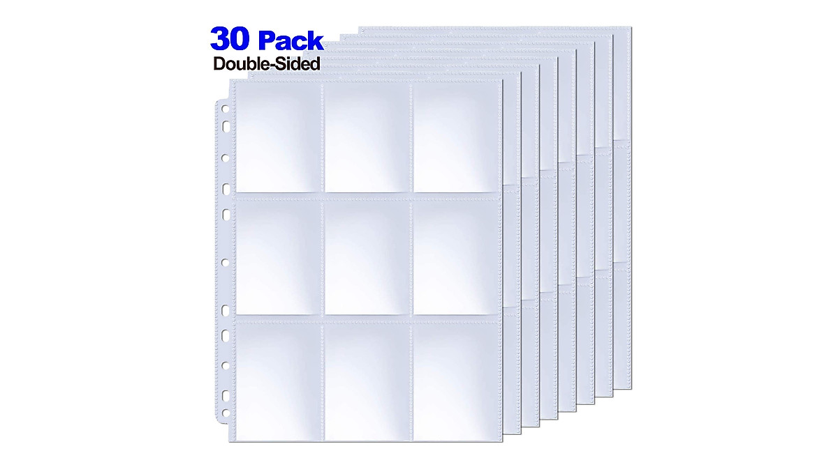 ABLY 540-Pocket Double-Sided Card Pages for Collectors & Gamers