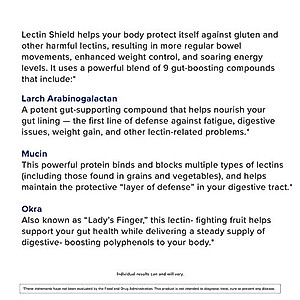 Gundry MD® Lectin Shield™ Intestinal Health Support and Digestive Strength Supplement, 120 Count