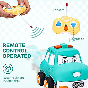 TOY Life 2 Pack Remote Control Cars for Toddlers Boys Girls 3-5 4-7 with Washable & Detachable Covers, Toddler RC Car Toys Gifts for 2 Year Old Boys, Kids Baby Remote Control Toy Cars
