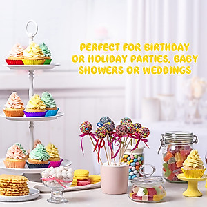 1000 Count Cupcake Liners Standard Size 2 Inch Metallic Cupcake Wrappers Cups Muffin Baking Cups for Weddings Birthdays Baby Showers Party(Various Color,2 x 1.25 Inch)