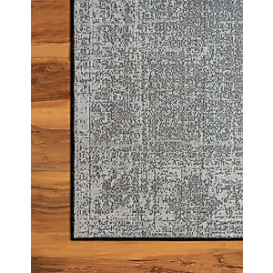 Rugs.com Monte Carlo Collection Rug – 8' x 10' Black Medium Rug Perfect for Living Rooms, Large Dining Rooms, Open Floorplans