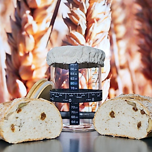 TERESRY Sourdough Starter Jar Cover Cloth, Reusable Linen Covers for Sourdough Starter Container, Breathable Fabric Covers for Mason Jars Wide Mouth and Normal Mouth (4)