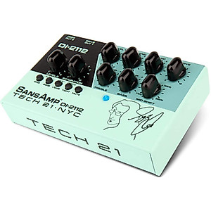 Tech 21 Geddy Lee DI-2112 Signature SansAmp Bass Preamp Pedal Bundle with 2 MXR Patch Cables and Dunlop Pick Pack