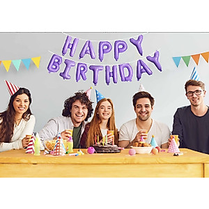 16inch Happy Birthday Balloons Purple Party Decorations Foil Balloon for Birthday Party Supplies