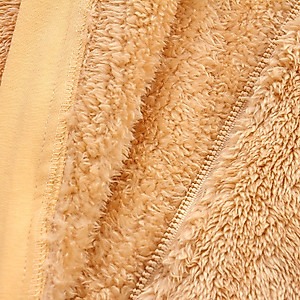 Babymine Toddler Boy's Hooded Fuzzy Outfits Winter Romper Fleece Outerwear Yellow footed Clothes 6-9M