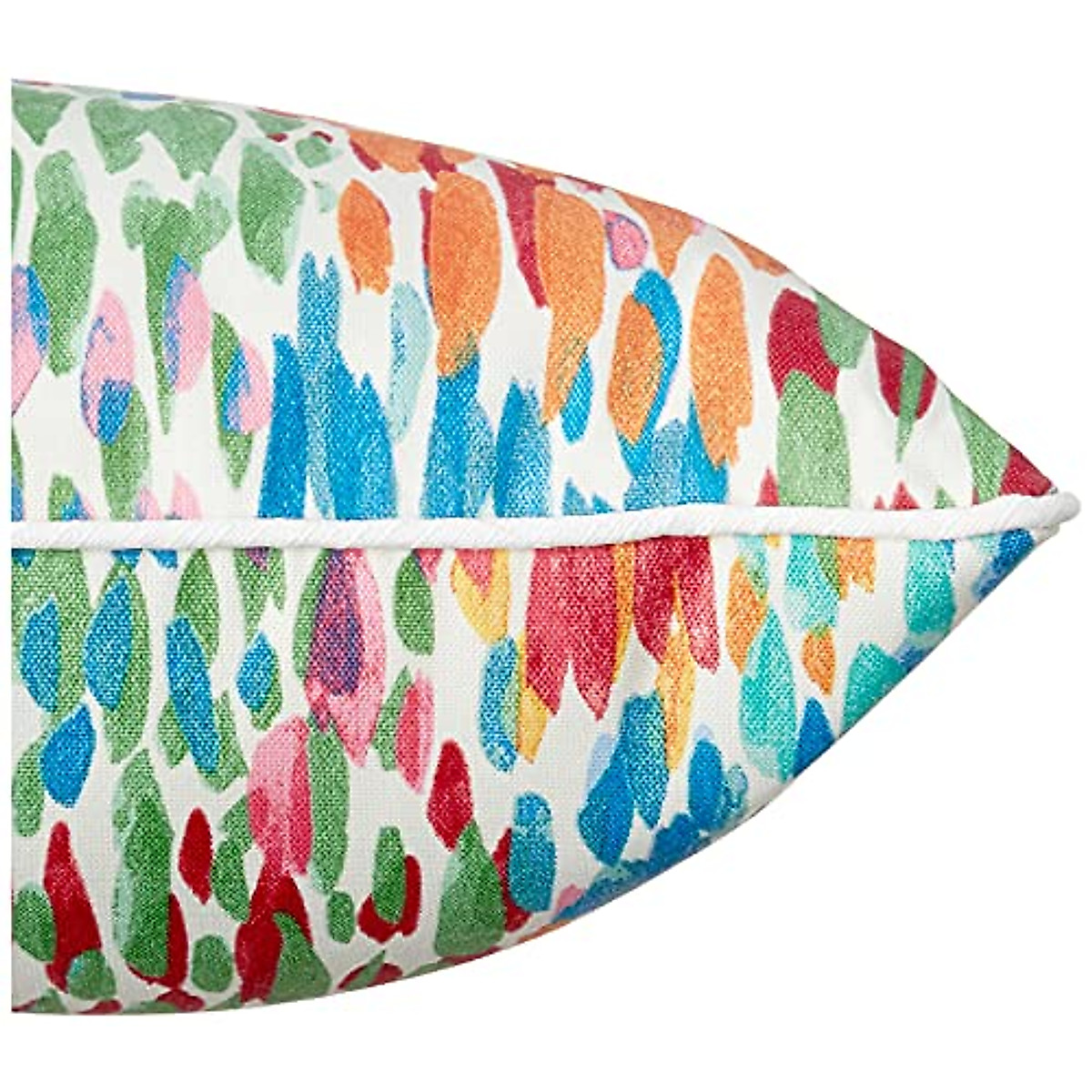 Pillow Perfect Outdoor | Indoor Make It Rain Zinnia Rectangular Throw Pillow (Set of 2), Blue