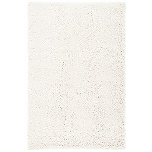 SAFAVIEH Milan Shag Collection 8' x 10' Ivory SG180 Solid Non-Shedding Living Room Bedroom Dining Room Entryway Plush 2-inch Thick Area Rug