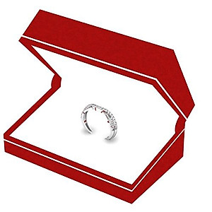 Dazzlingrock Collection 0.36 Carat (ctw) 10k Round Diamond Stackable Wedding Band for Women 1/3 CT, White Gold, Size 5