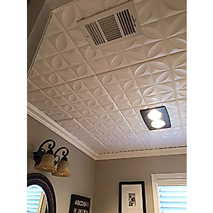 A La Maison Ceilings R103 Perceptions Foam Glue-up Ceiling Tile (256 sq. ft./Covers), Pack of 96, Plain White