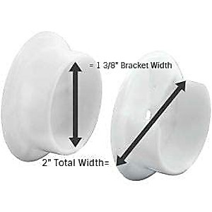 1 3/8" Thick Solid Wood Closet Pole with Plastic End-brackets (3 FT)