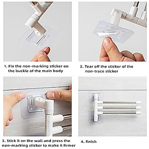 Towel Rack Bathroom Accessories Sets Kitchen Wall Shelf Without Drilling Mounted Organizers Storage Stainless Bath Shelves (Color : Seven Shots)