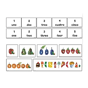 World of Eric Carle | The Very Hungry Caterpillar Learning Cards | English and Spanish, 67ct