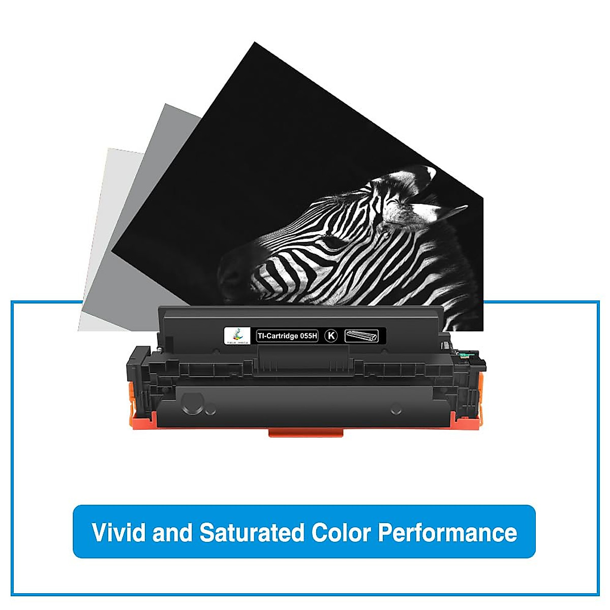 TRUE IMAGE Compatible Toner Cartridge Replacement for Canon 055H 055 Toner Canon Color ImageCLASS MF743Cdw MF741Cdw MF746Cdw MF743 MF740C MF745Cdw LBP664Cdw LBP660C Series Printer (Black, 1-Pack)