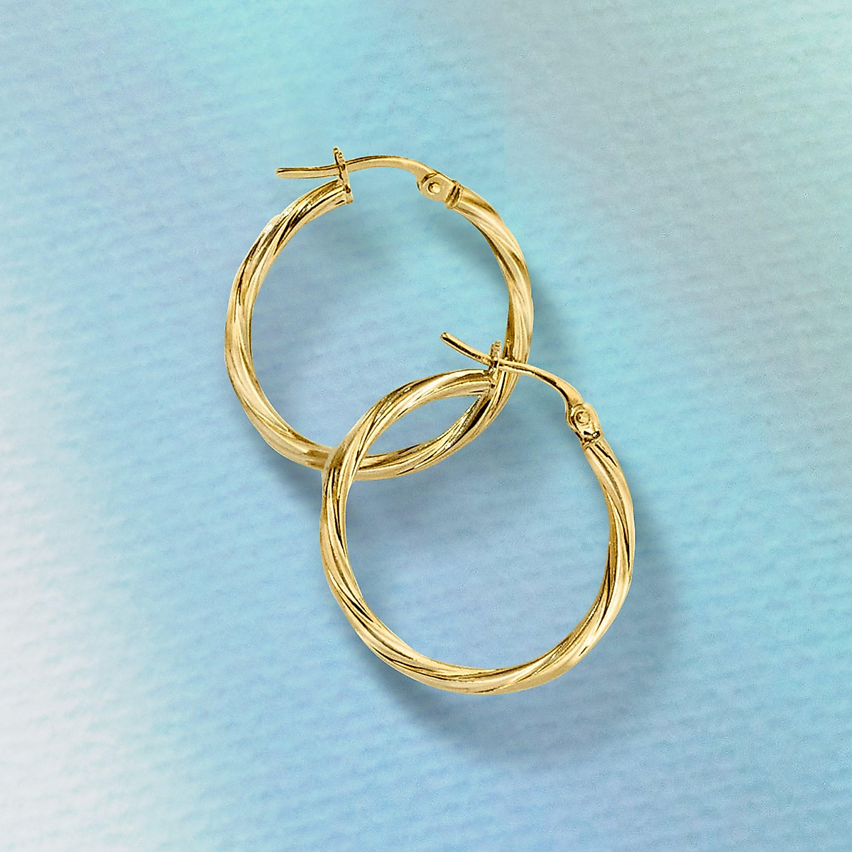 Ross-Simons Italian 14kt Yellow Gold Twisted Hoop Earrings