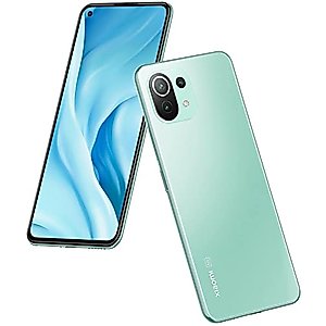 Xiaomi Mi 11 Lite 5G + 4G LTE Volte Global Unlocked GSM 128GB + 6GB 64MP Triple Camera Worldwide GSM (Mint Green)
