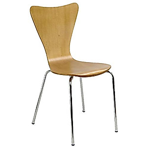 Legare Modern Ergonomic Bent Plywood Chair for The Home, Office, or Work Space, Natural