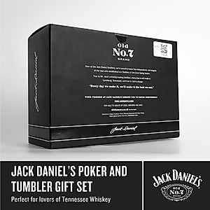 Beams International Whisky Glass and Poker Set, Tin, Black, 12 Count (Pack of 1)