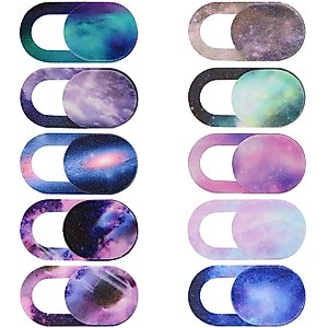 BENOSPACE 10pcs Laptop Camera Cover Slide Universe Webcam Cover Slide Starry Sky Ultra Thin Web Camera Cover for Laptop Desktop PC MacBook Pro iPad Smartphone Tablet Privacy Security Camera Blocker