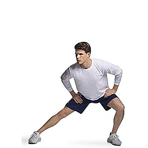 Russell Athletic Mens Cotton Performance Long Sleeve T-Shirt, White, 3XL