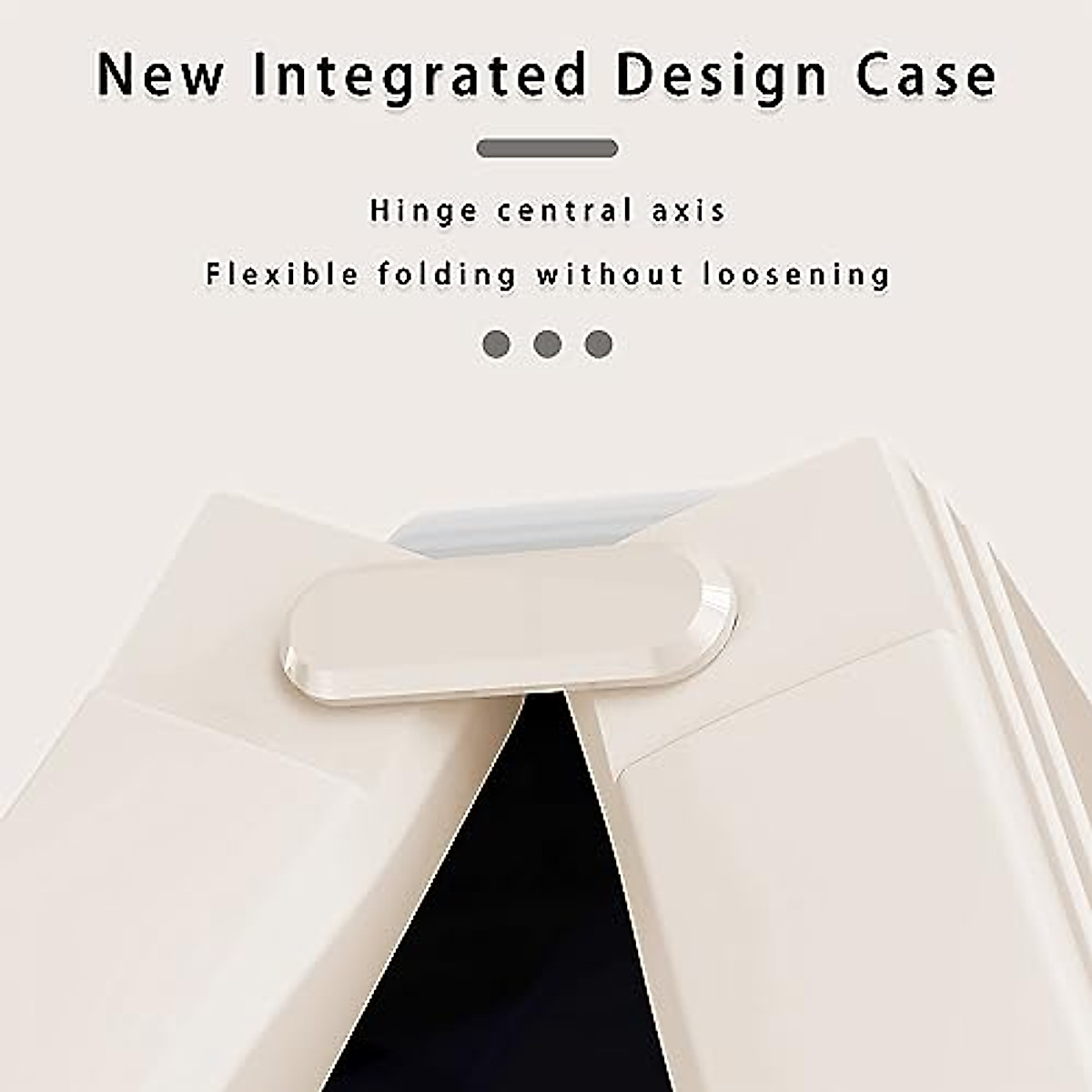 Eiavike Phone Case for Samsung Galaxy Z Flip 5 2023, Soft Silicone Solid Color Curly Wave Frame [with Non-Slip Hinge] Shockproof Protective Cover for Galaxy Z Flip 5 5G - Cream White