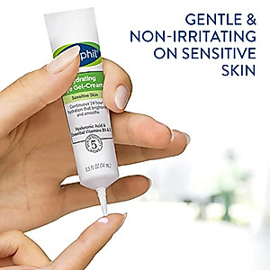 Cetaphil Hydrating Eye Gel-Cream, With Hyaluronic Acid, 0.5 fl oz, Brightens and Smooths Under Eyes, 24 Hour Hydration for All Skin Types, (Packaging May Vary)