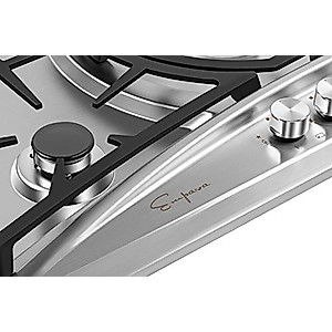 Empava 36 in. Gas Stove Cooktop with 5 Italy Sabaf Sealed Burners NG/LPG Convertible in Stainless Steel EMPV-36GC22, 36 Inch
