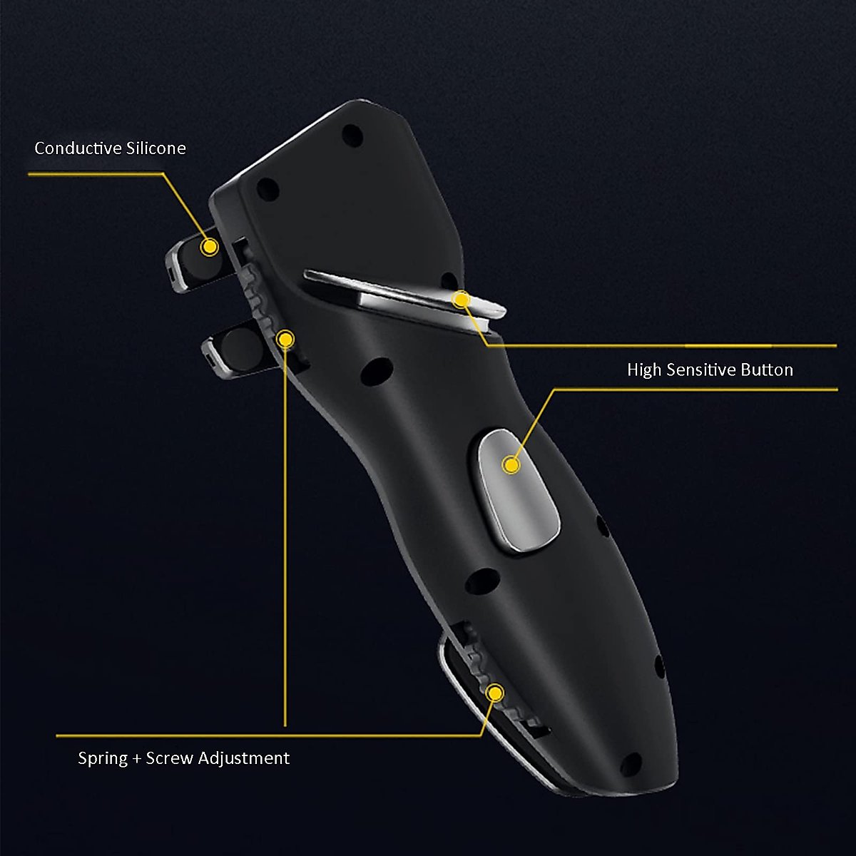 LICHIFIT Tablet Joystick Handle Mobile Game Trigger Controller L1R1 Fire Aim Button Six Finger Gamepad for PUBG Shooting Game Accessories