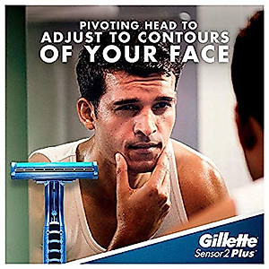 Gillette two Boxes of 52 Men's Custom Plus Disposable Razor with Powder Lubrastrip (104 Count)