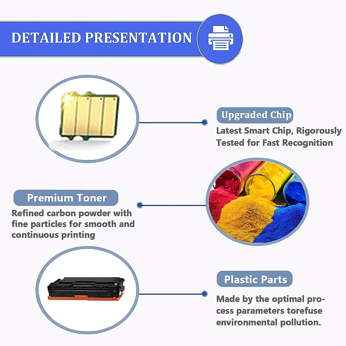 207X Toner Cartridge (with Chip) Compatible for HP W2210X W2211X W2212X W2213XToner, Work for Color Pro M255dw M255nw MFP M282nw M283 Series Printers, 1 Cyan