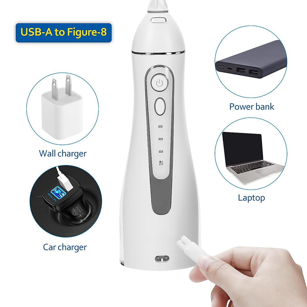 Water Flosser Charger for Nicwell, COSLUS, Oralfree, Nicefeel, MOSPRO, Aquasonic, Tovendor, Hangsun, Initio, McNaval, Zerhunt and Cremax Oral Irrigator