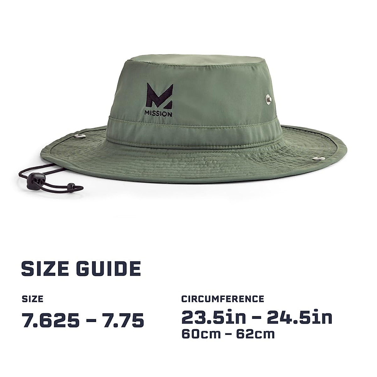 MISSION Cooling UPF Bucket Hat - Unisex Sun Hat for Hiking, Golfing & Fishing - Sweat & Water Activated Technology, Bronze Green