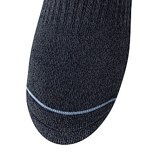 Nautica Men's Performance Quarter Socks with Cushioned Comfort (6 Pack), Size 6-12.5, Navy/Blue/Gray