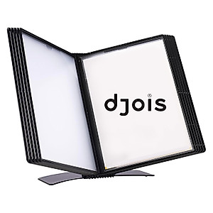Tarifold Desktop Reference and Display System 10 Double-Sided Pockets - Black-Framed - Letter-Size - 20 Sheet Capacity (EZD771)