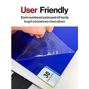 IPRIMIO Premium Sticky Door Mats - 0.04mm Thick – 18”x 36" - 4 Pack of 30 Sheets - Sticky Floor Peel Off mat Clean Room Laboratory, Hospitals, Office, Construction, Home, Clinics