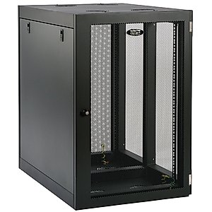 TRIPP LITE 18U Heavy Duty Wall Mount Rack Enclosure Cabinet Side Mount Wall Mount Components SRW18UHD Black