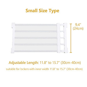 BEMAXYE School Locker Shelf Organizer - Adjustable Separator Shelves Tension Storage Rack for Students, Office Workers, Fits Lockers from 11.8" to 15.7" W (9.4" wide)