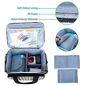 YARWO Carrying Case Compatible with Cricut Joy and Easy Press Mini, Storage Bag for Craft Pens and Other Tool Set, Gray with Arrow