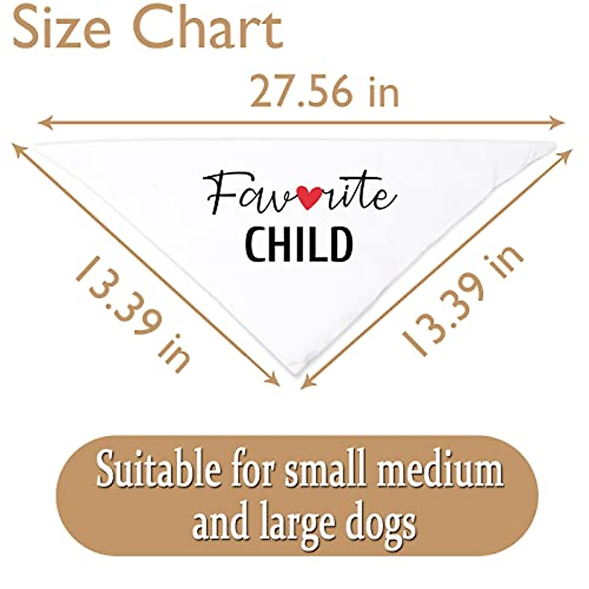 JXGZSO 1 Piece Favorite Child Pet Bandana for Dog Owner Dog Dad Dog Mom Gift (Favorite Child Dog)